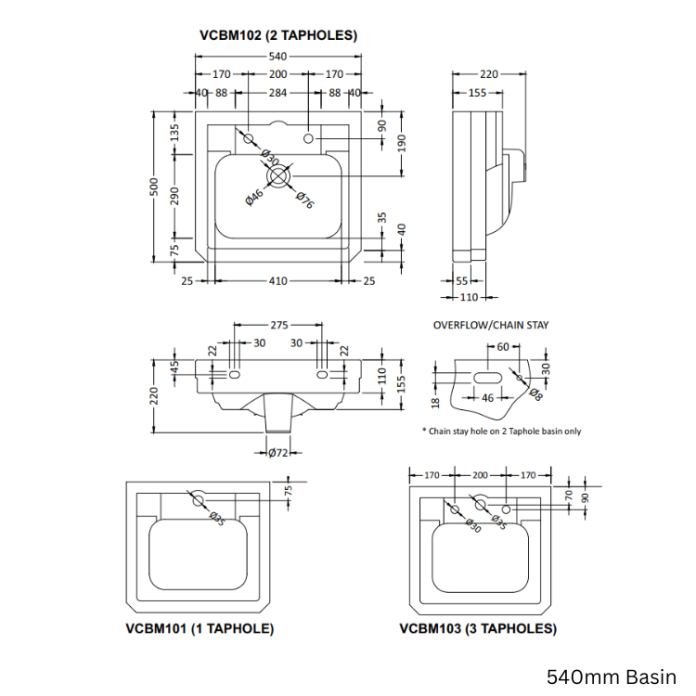 Bayswater Victrion Basin & Pedestal | Sanctuary Bathrooms