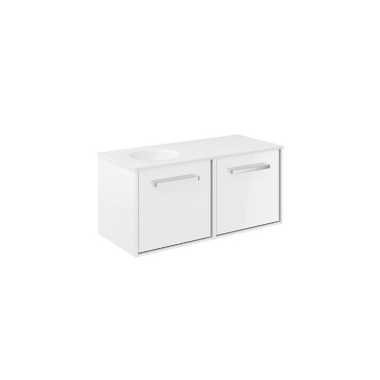 Infinity 1000 White Gloss Wall Vanity Unit & Basin | Sanctuary Bathrooms