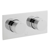 Vado Tablet Knurled 2 Outlet Thermostatic Valve | Sanctuary Bathrooms