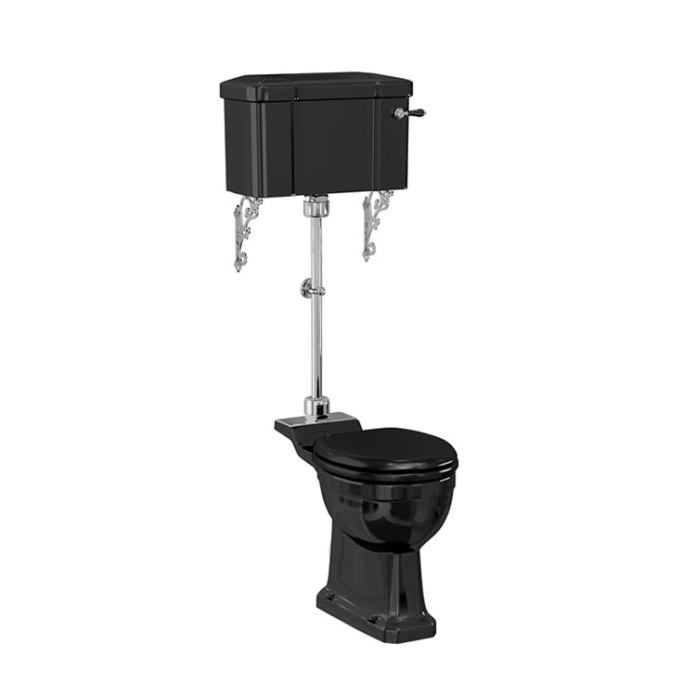 Burlington Jet Black Medium Level Toilet | Sanctuary Bathrooms