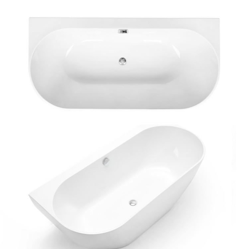 Waters Natura 1660mm Loche Back-To-Wall Freestanding Bath | Sanctuary