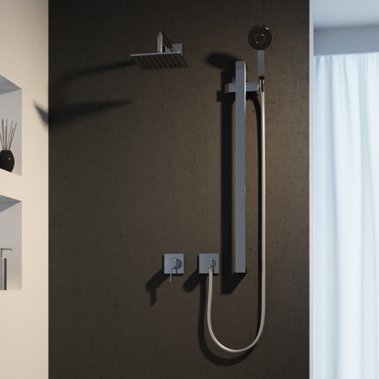 Keuco IXMO Square Shower Set with Rail | Sanctuary Bathroom