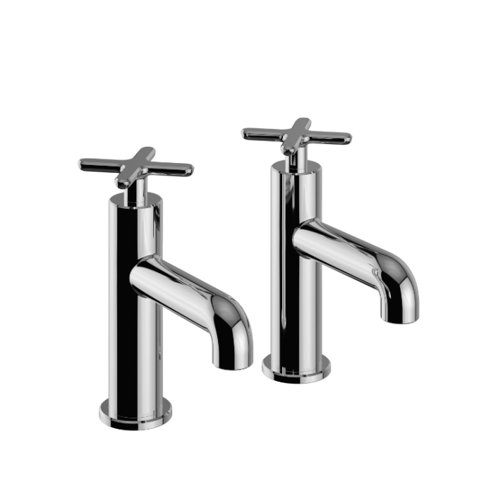 Heritage Salcombe Chrome Basin Pillar Taps - TSACC00