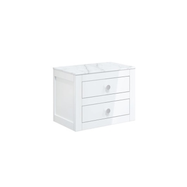 Crosswater Canvass White Wall Vanity Unit & Worktop | Sanctuary Bathrooms