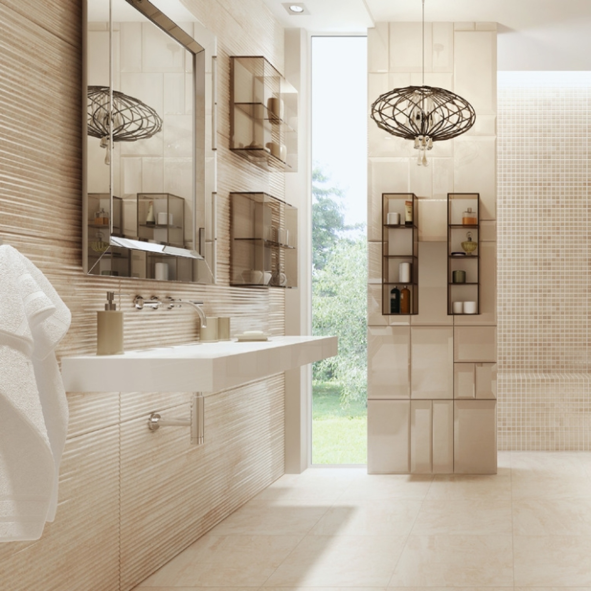 Origins Living Rectangular Pier Box Glass Shelf | Sanctuary