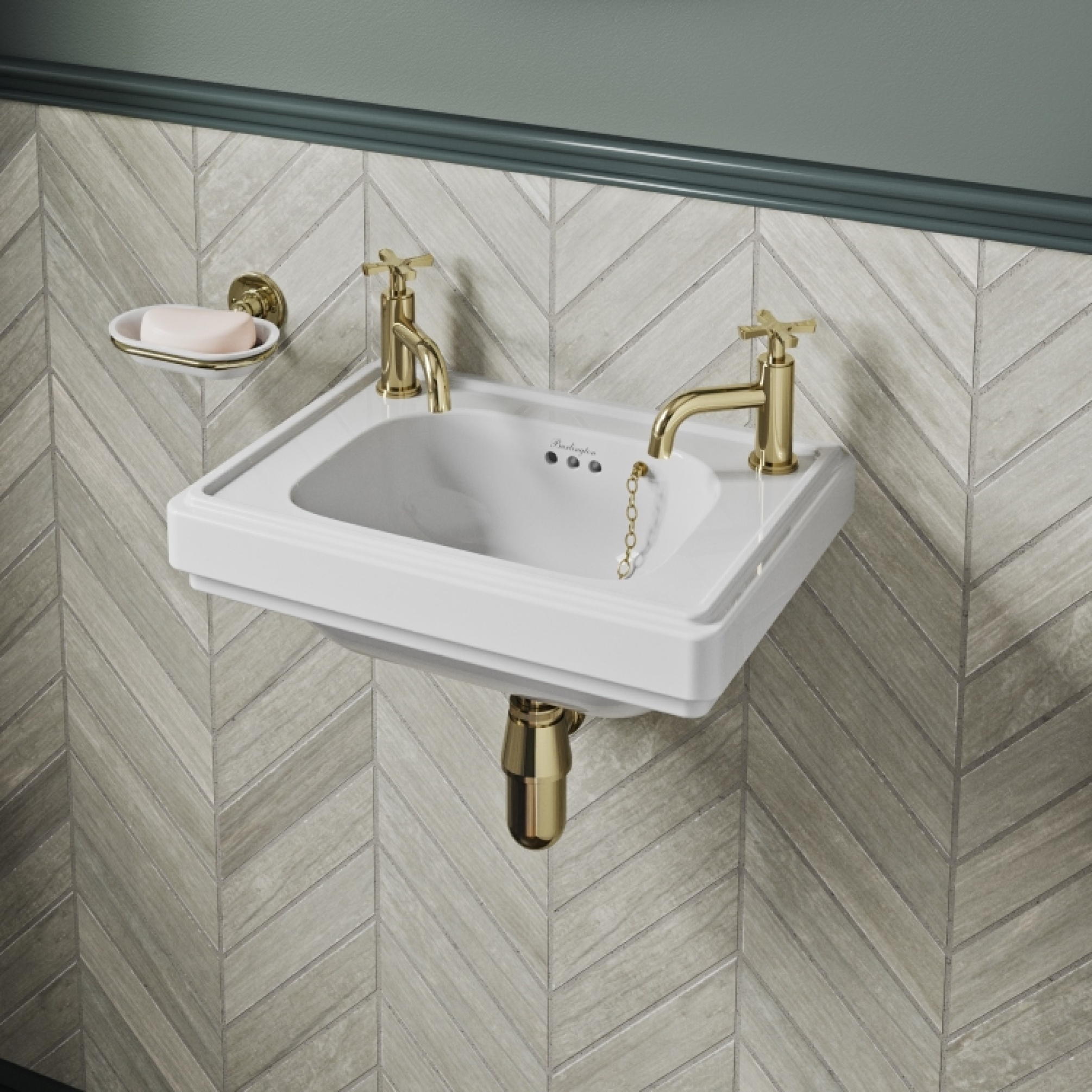 Burlington Riviera 450mm Square Cloakroom Basin | Sanctuary