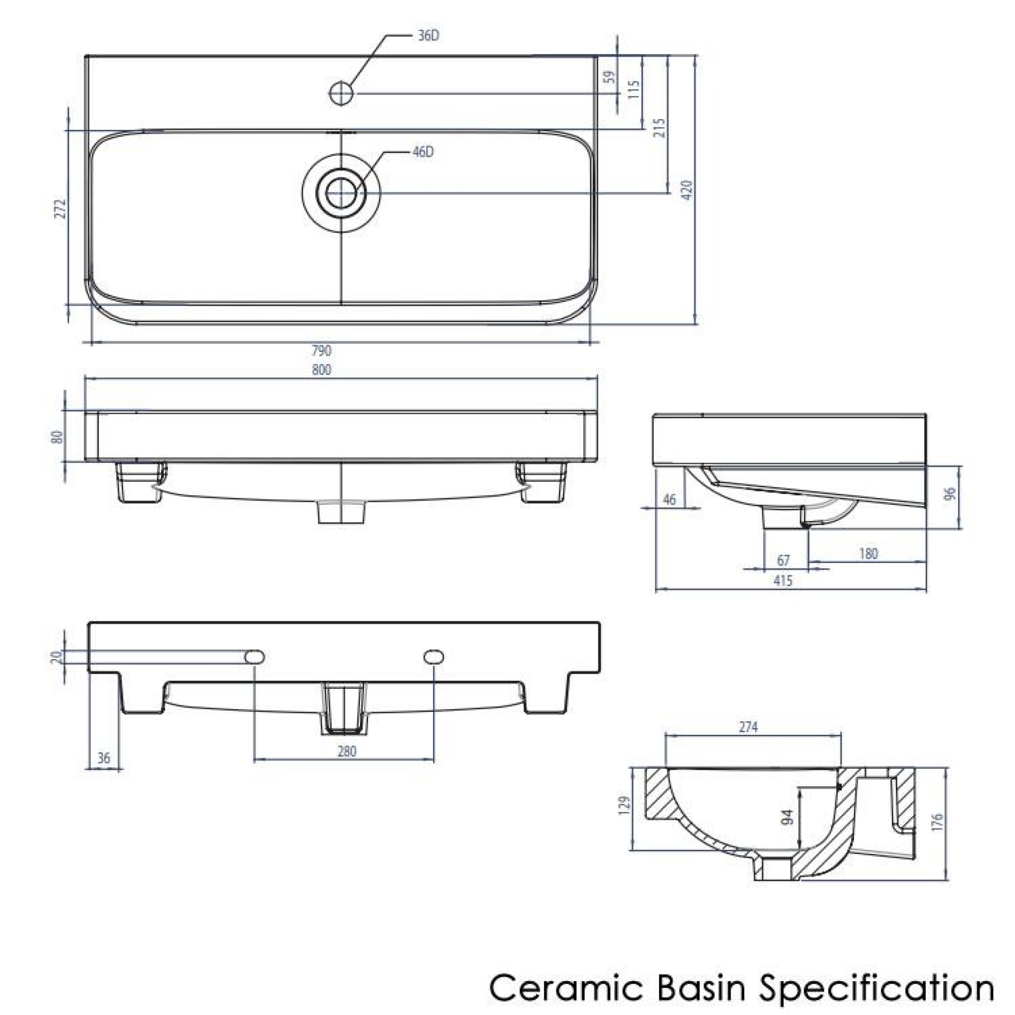 Roper Rhodes System 800 Carbon Wall Mounted Unit | Sanctuary Bathrooms