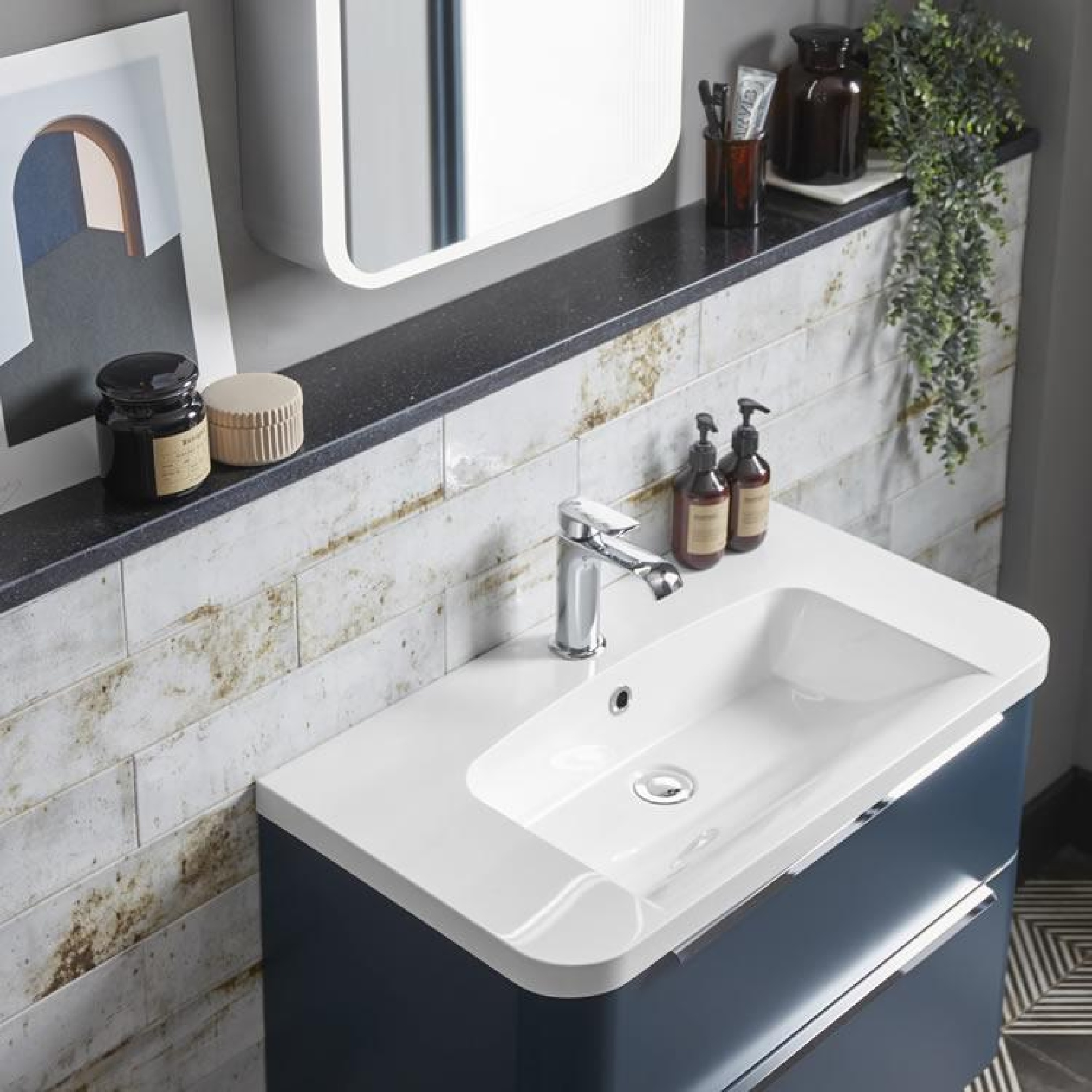 Roper Rhodes System 600 Derwent Blue Wall Unit | Sanctuary Bathrooms