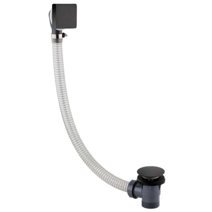 JTP Hix Matt Black Click-Clack Bath Waste | Sanctuary Bathrooms