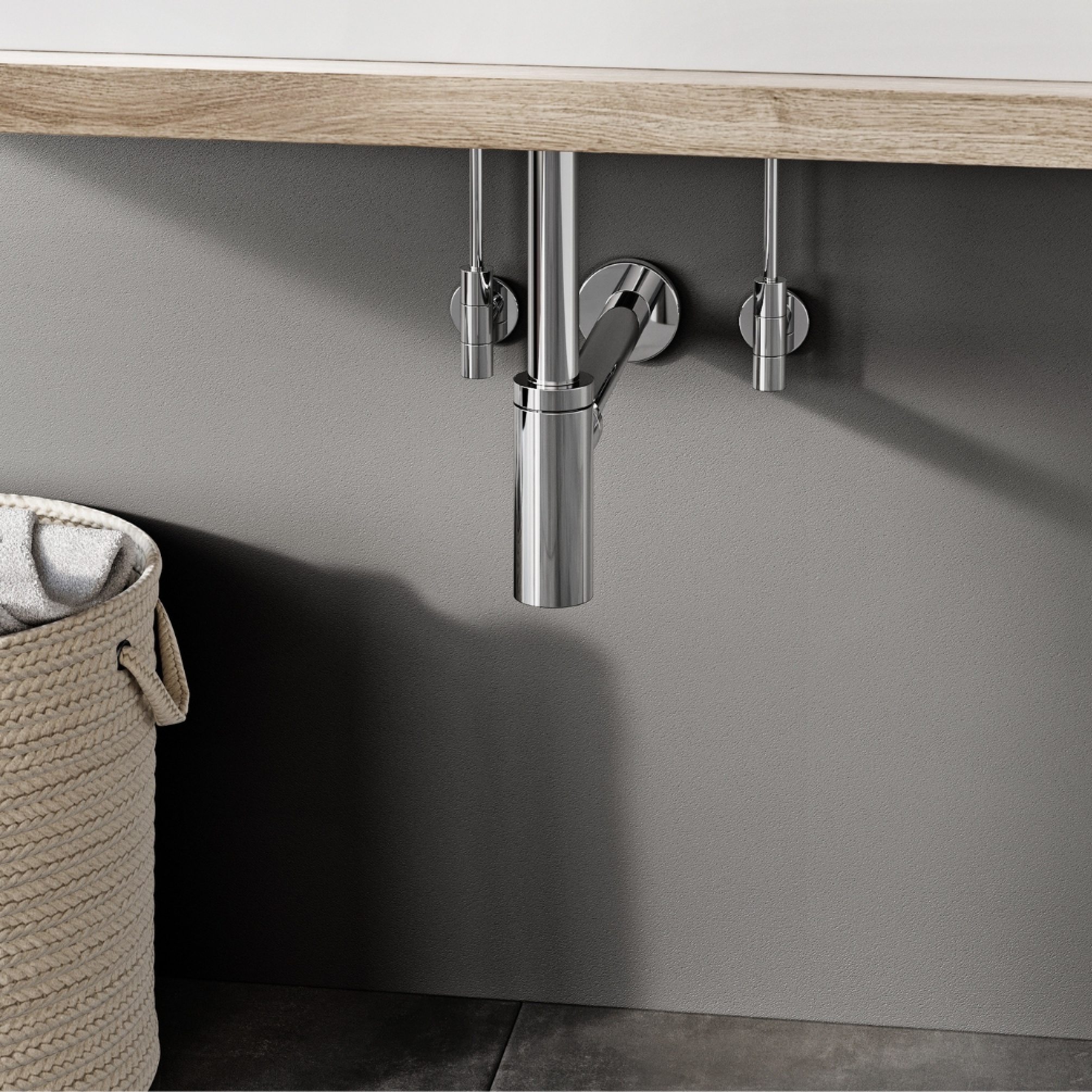 Abacus Chrome Basin Isolation Valve Kit | Sanctuary Bathrooms