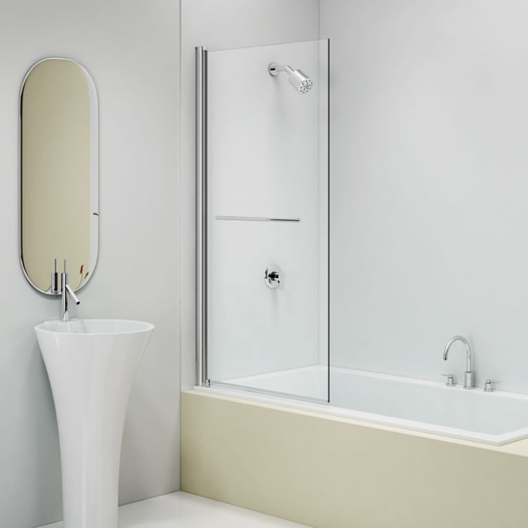 Merlyn MB2 Single Square Bath Screen | Sanctuary Bathrooms