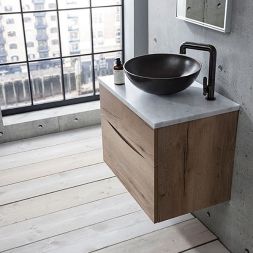 Crosswater Glide II Windsor Oak Vanity Unit/Worktop | Sanctuary Bathrooms