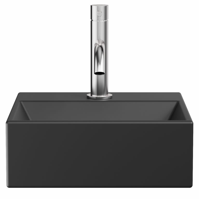 Crosswater Beck Matt Black 300mm Cloakroom Basin | Sanctuary Bathrooms