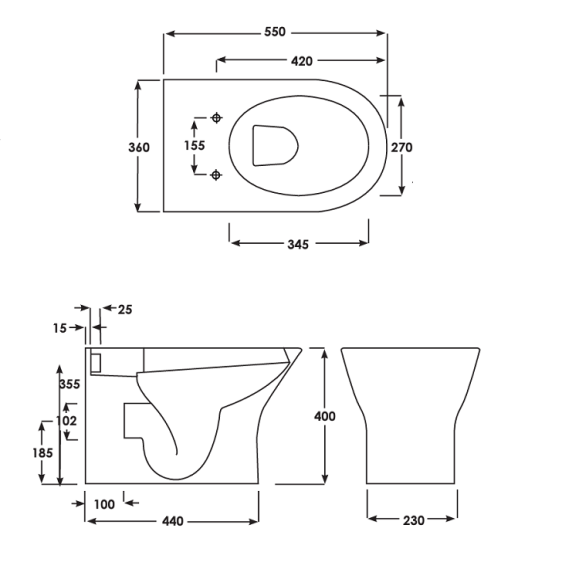 RAK Resort Back to Wall WC, Tall Cistern & Flush Pack | Sanctuary Bathrooms