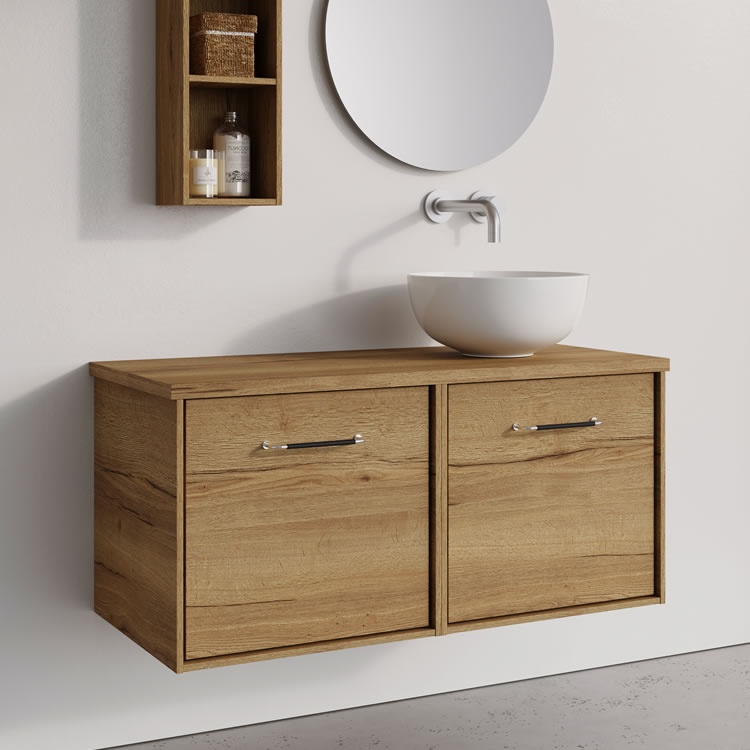 Crosswater Infinity 1000mm Windsor Oak Vanity Unit | Sanctuary Bathrooms