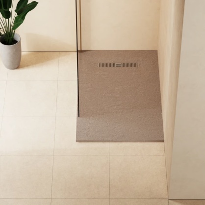 Crosswater Vito 1200mm x 760mm Brown Anti-Slip Shower Tray
