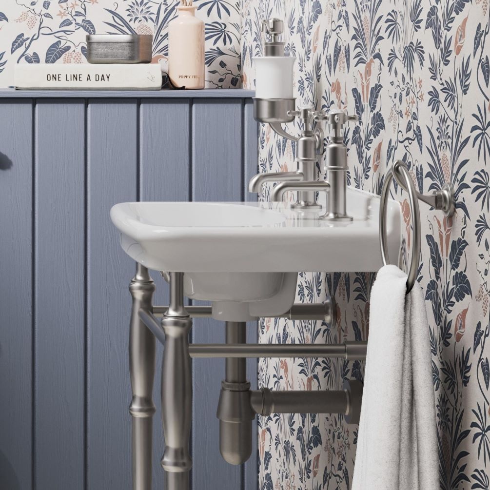 Burlington Guild Nickel Basin Mono Tap | Sanctuary Bathrooms