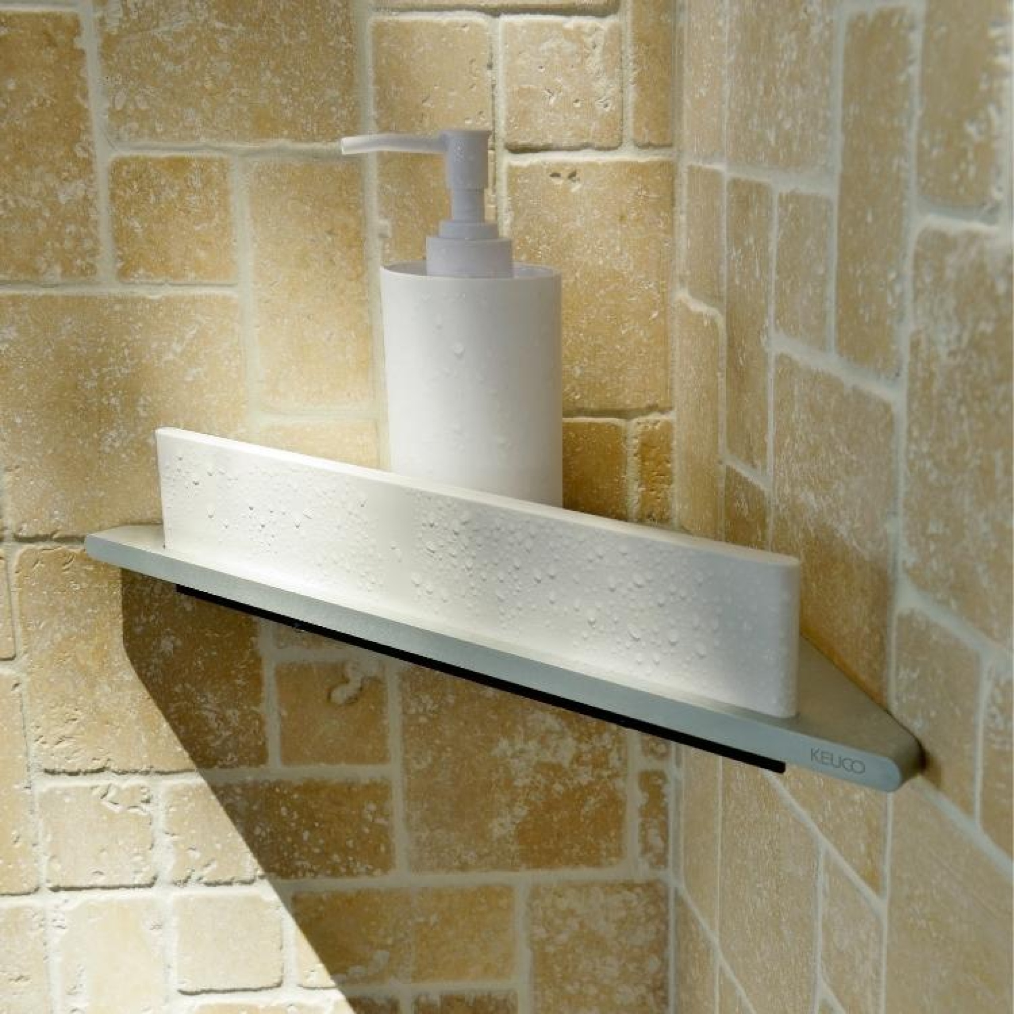 Keuco Edition 400 Silver Corner Shower Shelf | Sanctuary