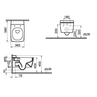 VitrA Designer M-Line Rimless Wall Hung WC & Seat | Sanctuary Bathrooms