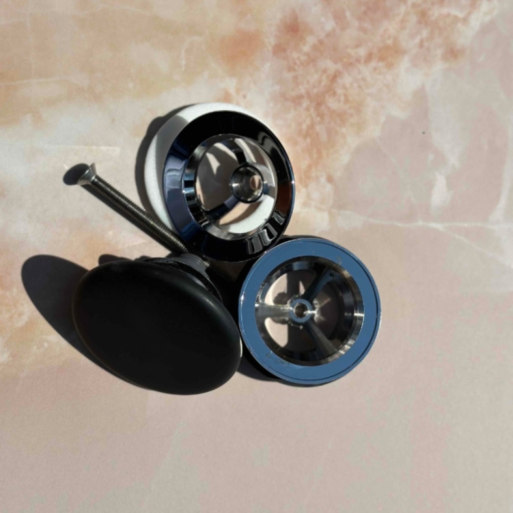 Zero 3 Matt Black Click Clack Basin Waste | Sanctuary Bathrooms