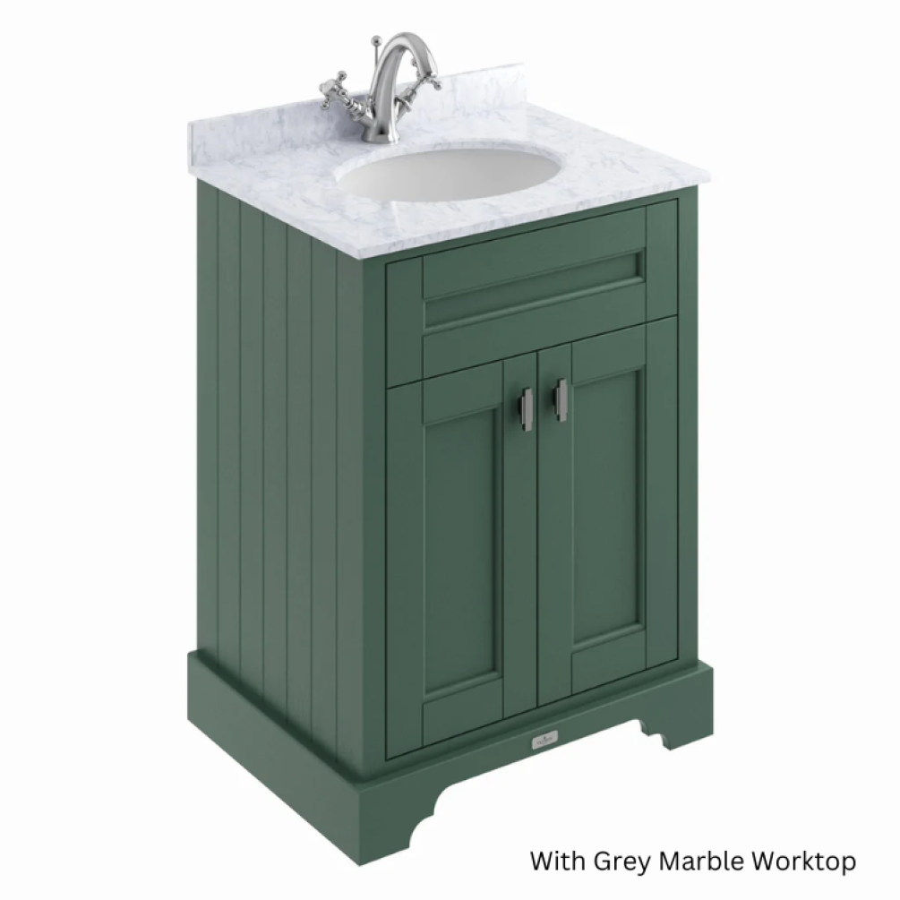 Bayswater Victrion 600mm Green Vanity Unit & Worktop