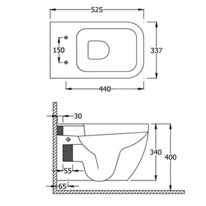 RAK Metropolitan Wall Hung Toilet | Sanctuary Bathrooms