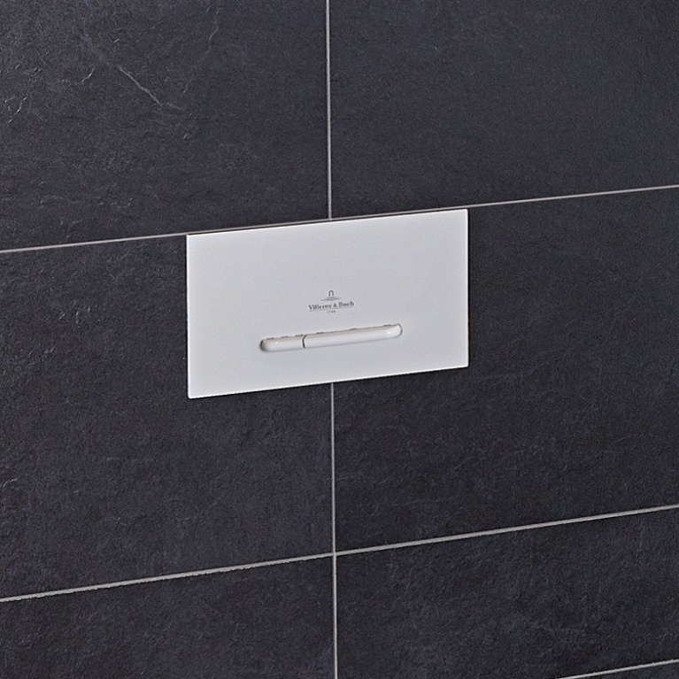 Villeroy & Boch White ViConnect E300/300S Flush Plate | Sanctuary Bathrooms
