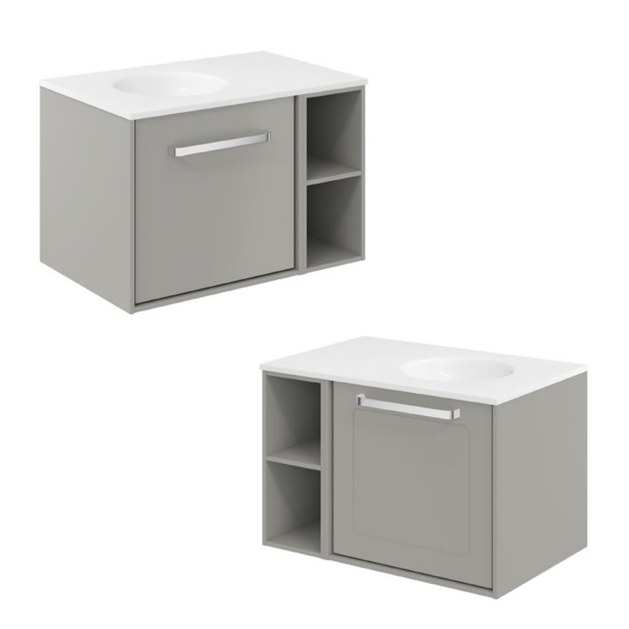 Crosswater Infinity 700 Storm Grey Wall Vanity Unit & Basin | Sanctuary ...