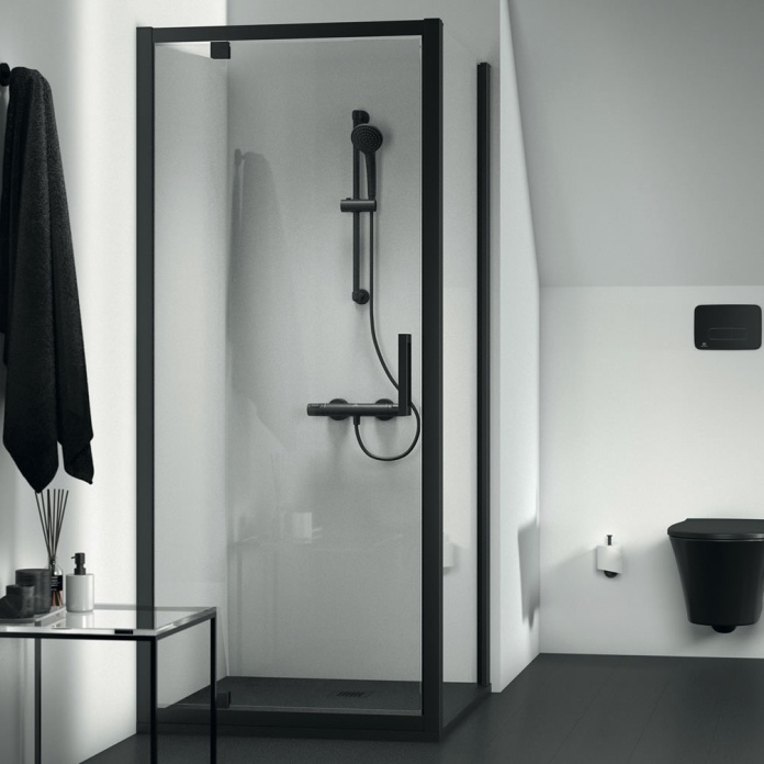Ideal Standard Ceratherm T25 Black Riser Rail Kit | Sanctuary Bathrooms