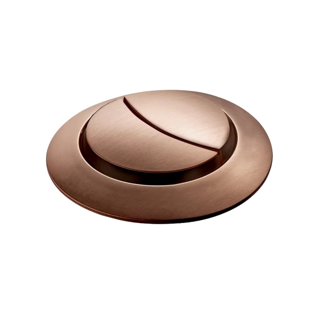 Tavistock Brushed Bronze Round Dual Flush Button | Sanctuary