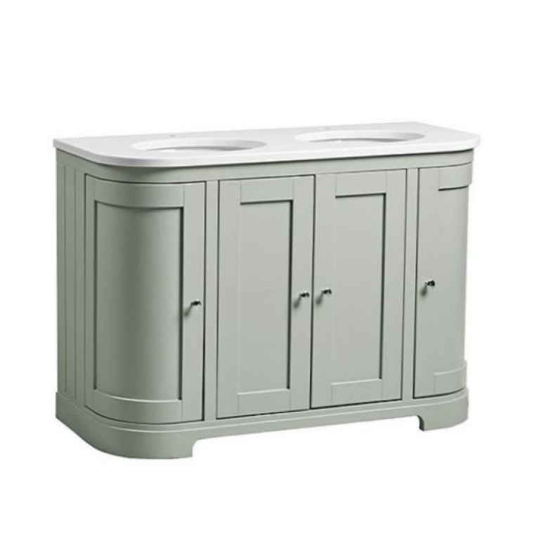 Tavistock Lansdown 1200mm Curved Underslung Double Basin Vanity Unit ...