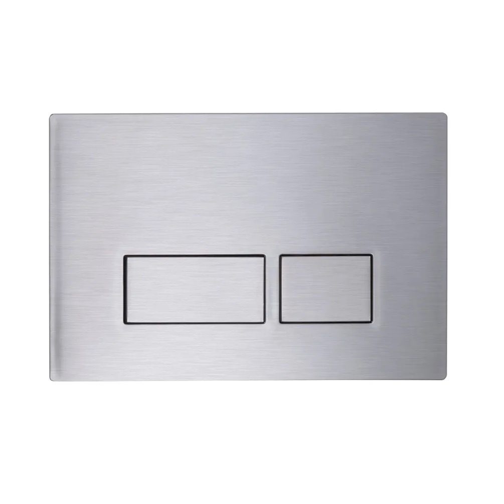 Tavistock Square Anti-Fingerprint Steel Dual Flush Plate