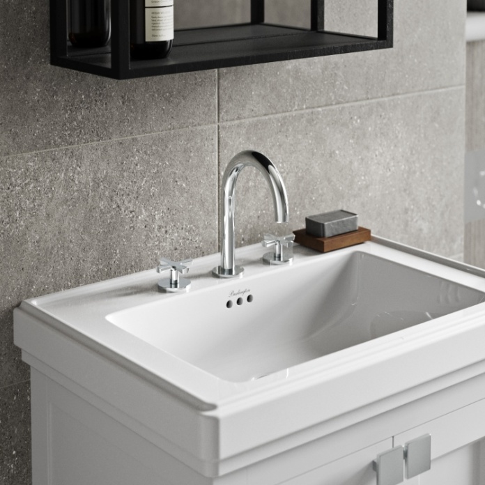 Burlington Riviera 3 Hole Deck Basin Mixer | Sanctuary