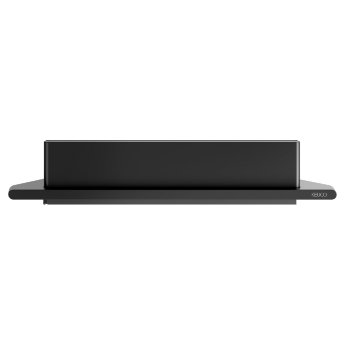 KEUCO Aveno Matt Black Corner Shelf & Wiper | Sanctuary