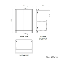 Apex Matt Indigo 2 Door Floorstanding Vanity Unit & Basin