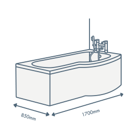 1700 Bath | 1700mm Bath | 1750 Bath | Sanctuary Bathrooms