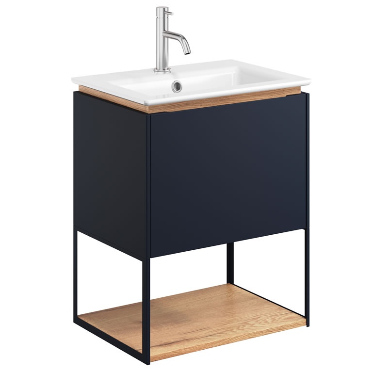 Crosswater Mada 500 Blue Wall-Hung Basin Unit | Sanctuary Bathroom