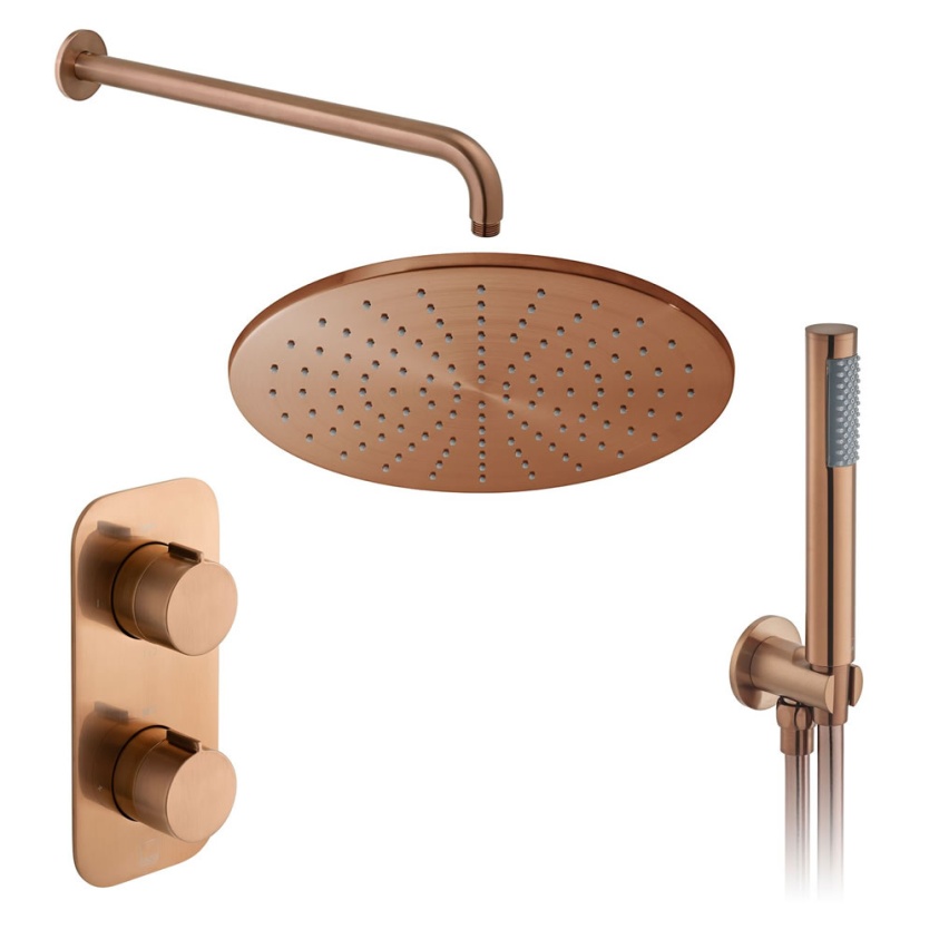 Vado Individual Bronze Dual Outlet Shower Set | Sanctuary Bathrooms