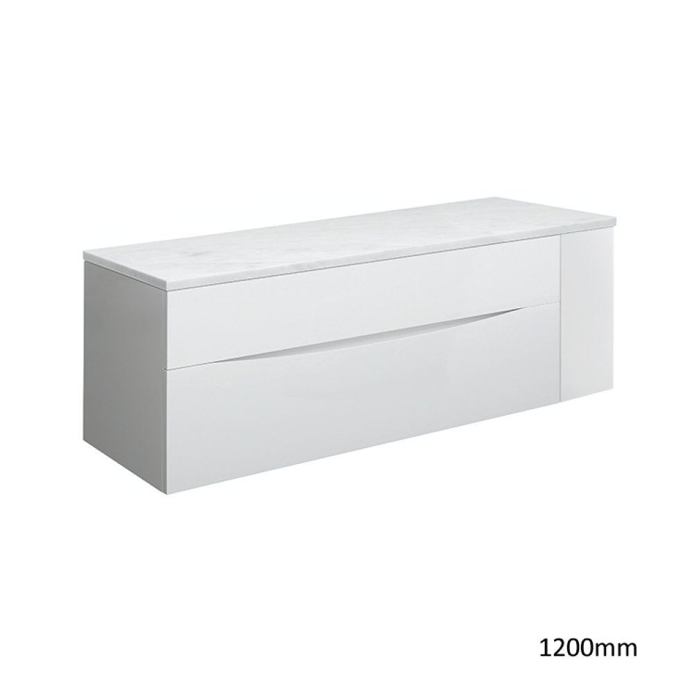 Crosswater Glide II White Gloss Worktop & Link Units | Sanctuary Bathrooms