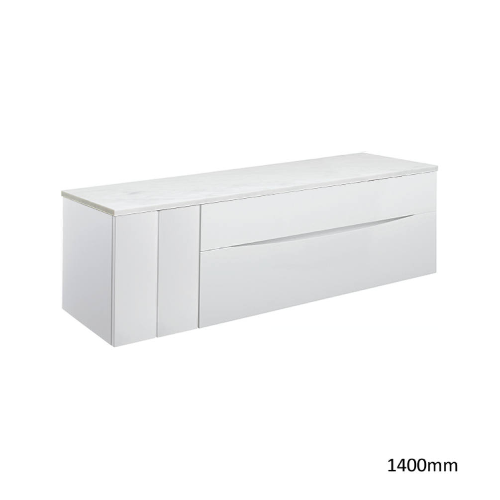 Crosswater Glide II White Gloss Worktop & Link Units | Sanctuary Bathrooms