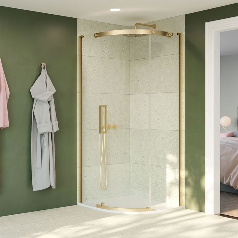 Crosswater Optix 10 Brass Shower Quadrant | Sanctuary Bathrooms
