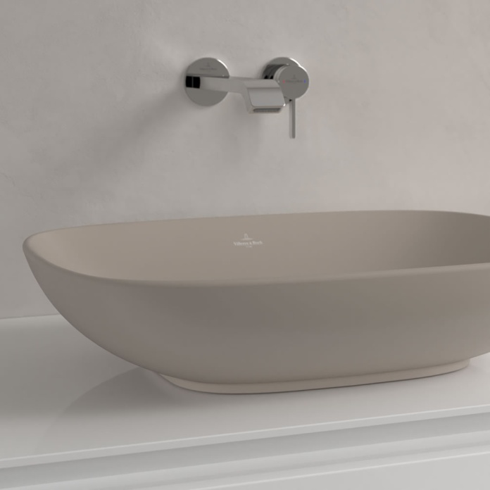 V&B Loop 560 Almond Rectangular Basin | Sanctuary Bathrooms