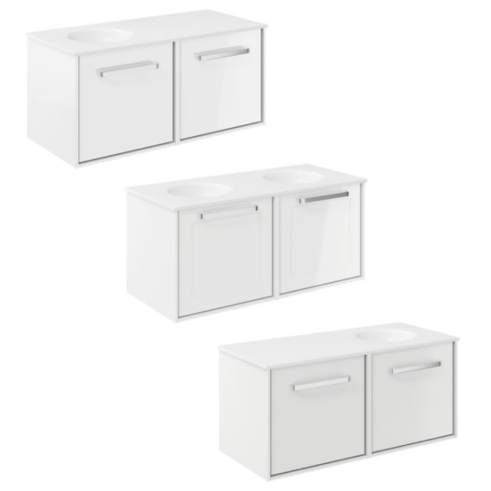 Infinity 1000 White Gloss Wall Vanity Unit & Basin | Sanctuary Bathrooms