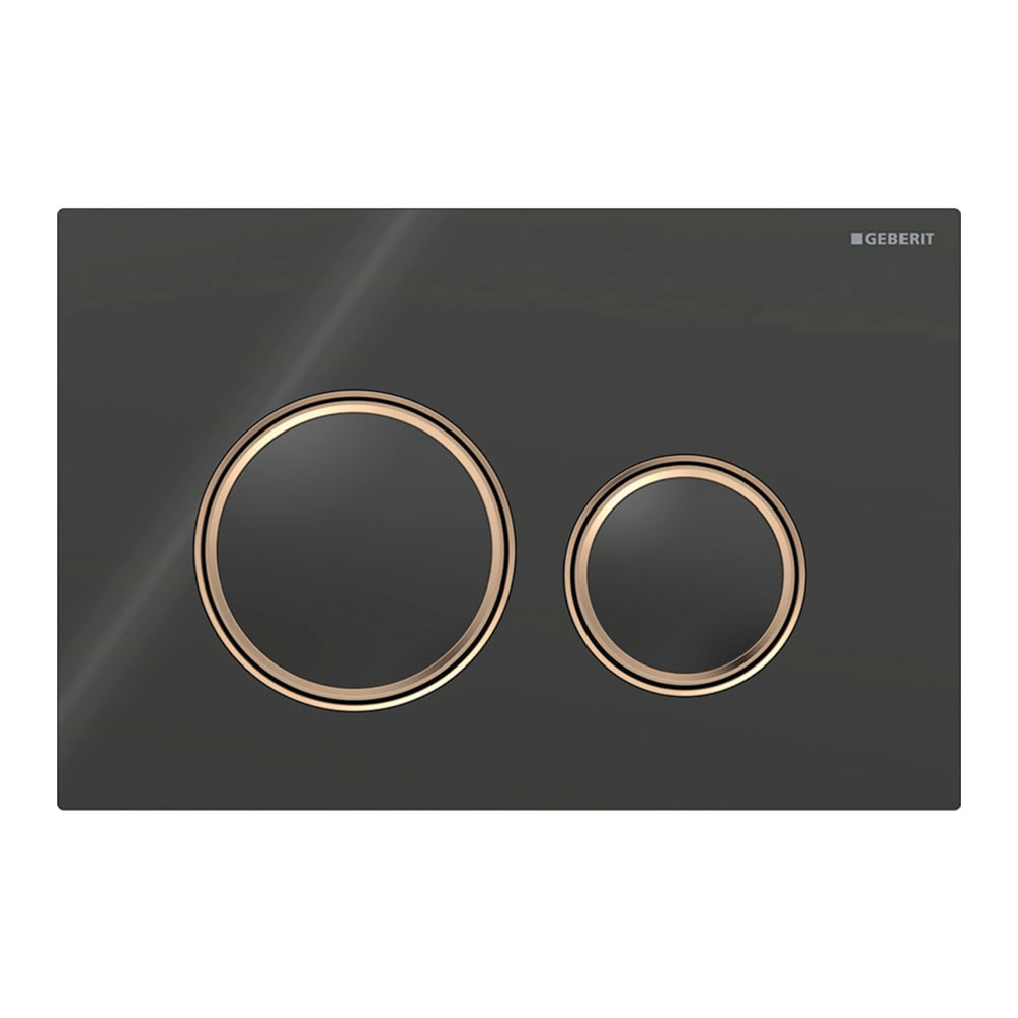 Geberit Sigma50 Black/Red Gold Flush Plate | Sanctuary