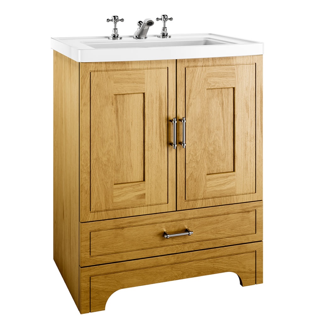 Imperial Fradley Natural Oak 685mm Freestanding 2 Door & 1 Drawer ...