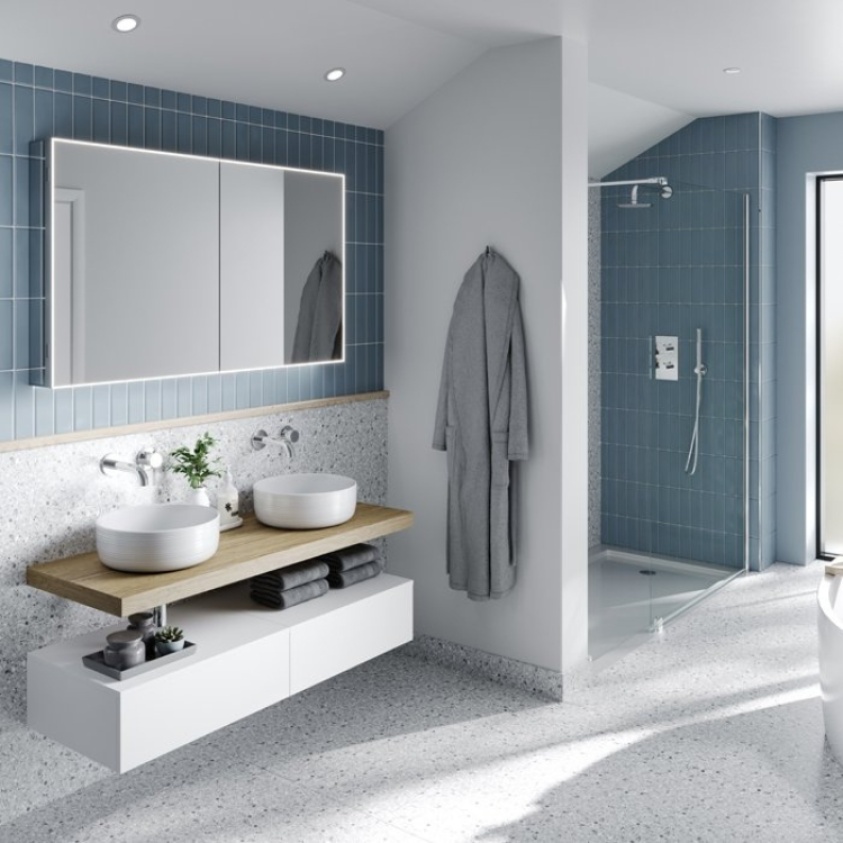 hib. Exos 1200mm LED Mirror Cabinet | Sanctuary Bathrooms