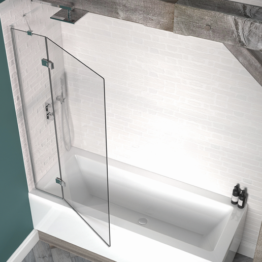 Kudos Inspire 2 Panel Out Swing Bath Screen | 950mm Bath Screen ...