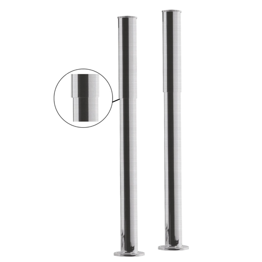 BC Sanitan Brushed Chrome Bath Legs & Shrouds