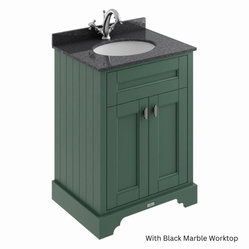 Bayswater Victrion 600mm Green Vanity Unit & Worktop