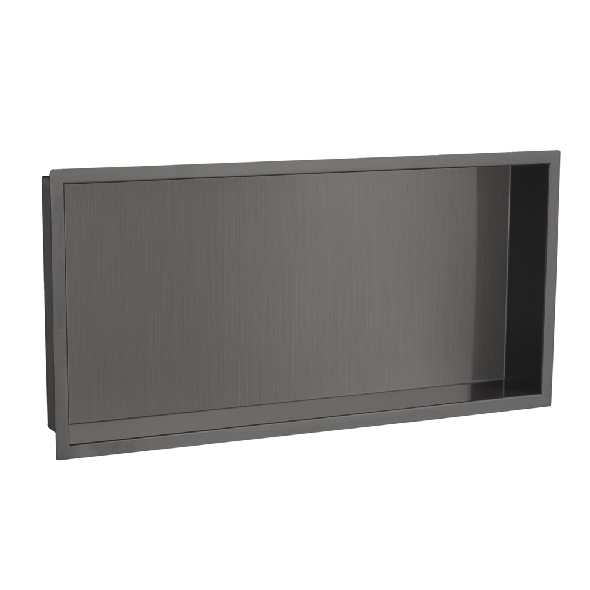 JTP Vos Brushed Black 600 x 300mm Shower Niche | Sanctuary